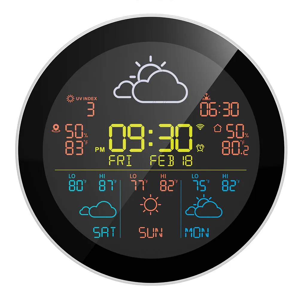 Digital-Alarm-Clock-Wifi-Colour-Screen-Weather-Station-Digital ...