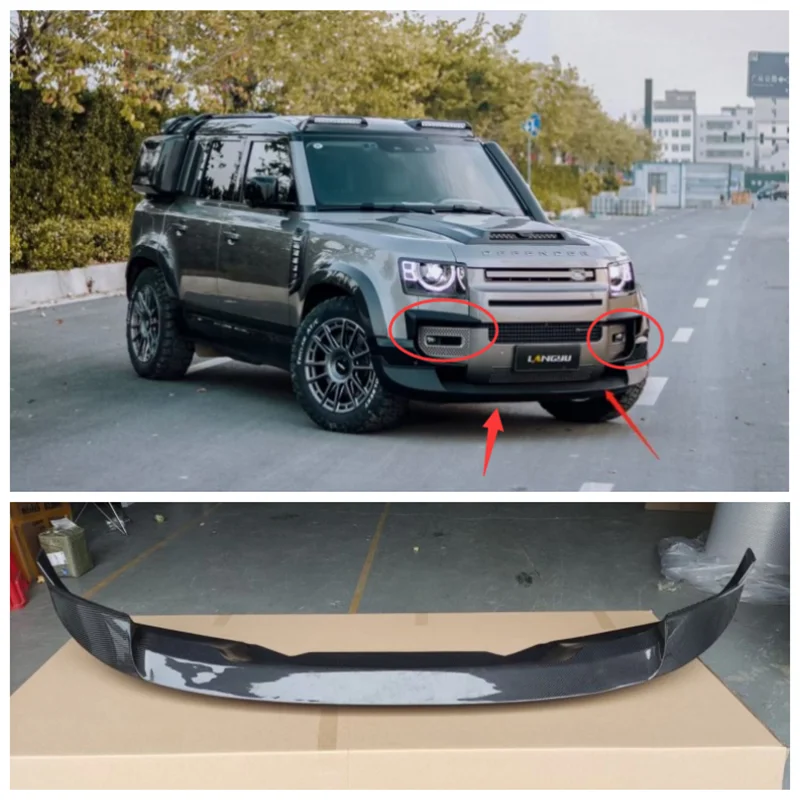 High-Quality-Carbon-Fiber-Bumper-Front-Lip-Splitter-Wind-Knife-Spoiler ...