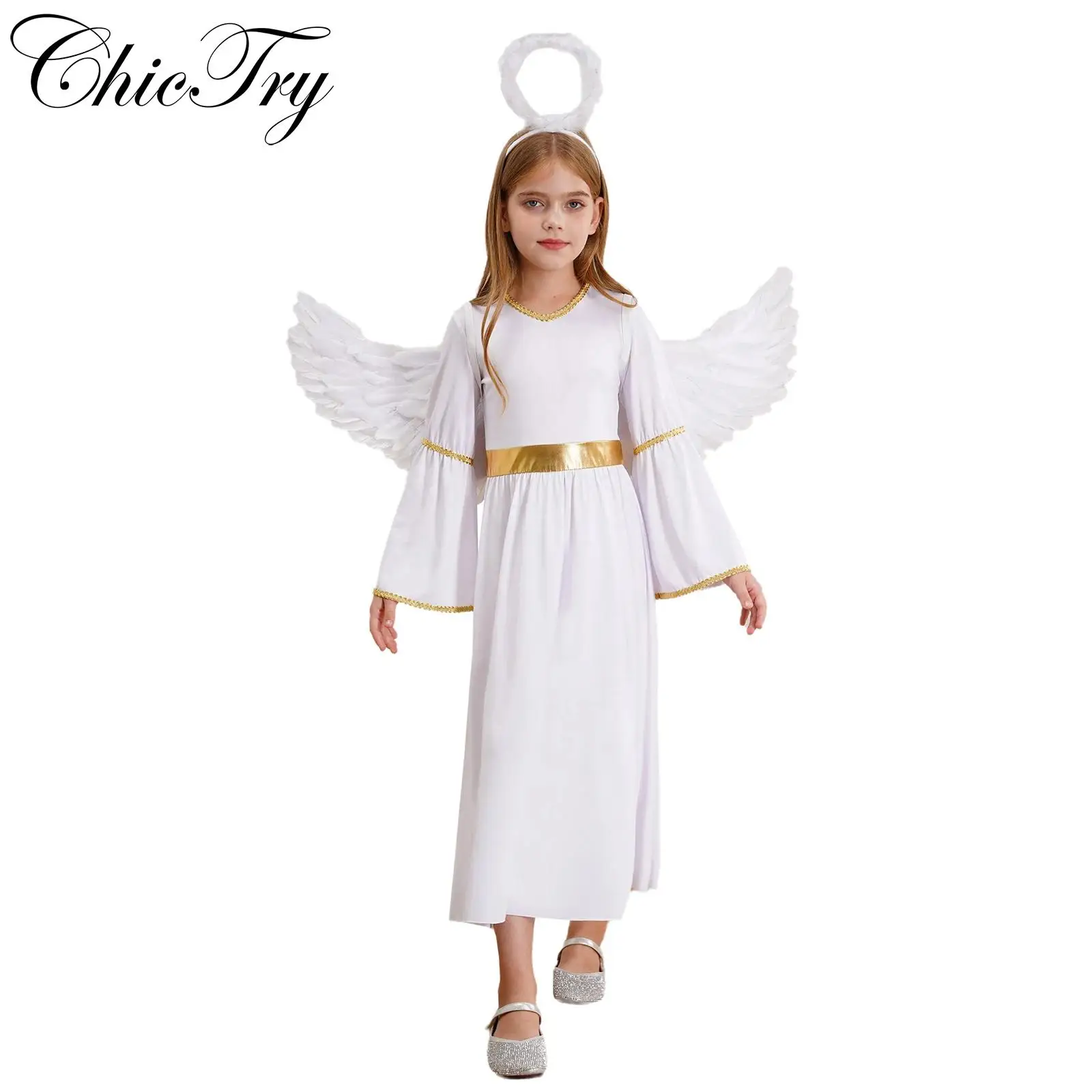 Disfraz-de-ngel-para-ni-as-conjuntos-de-Cosplay-de-princesa-griega-Maxi ...