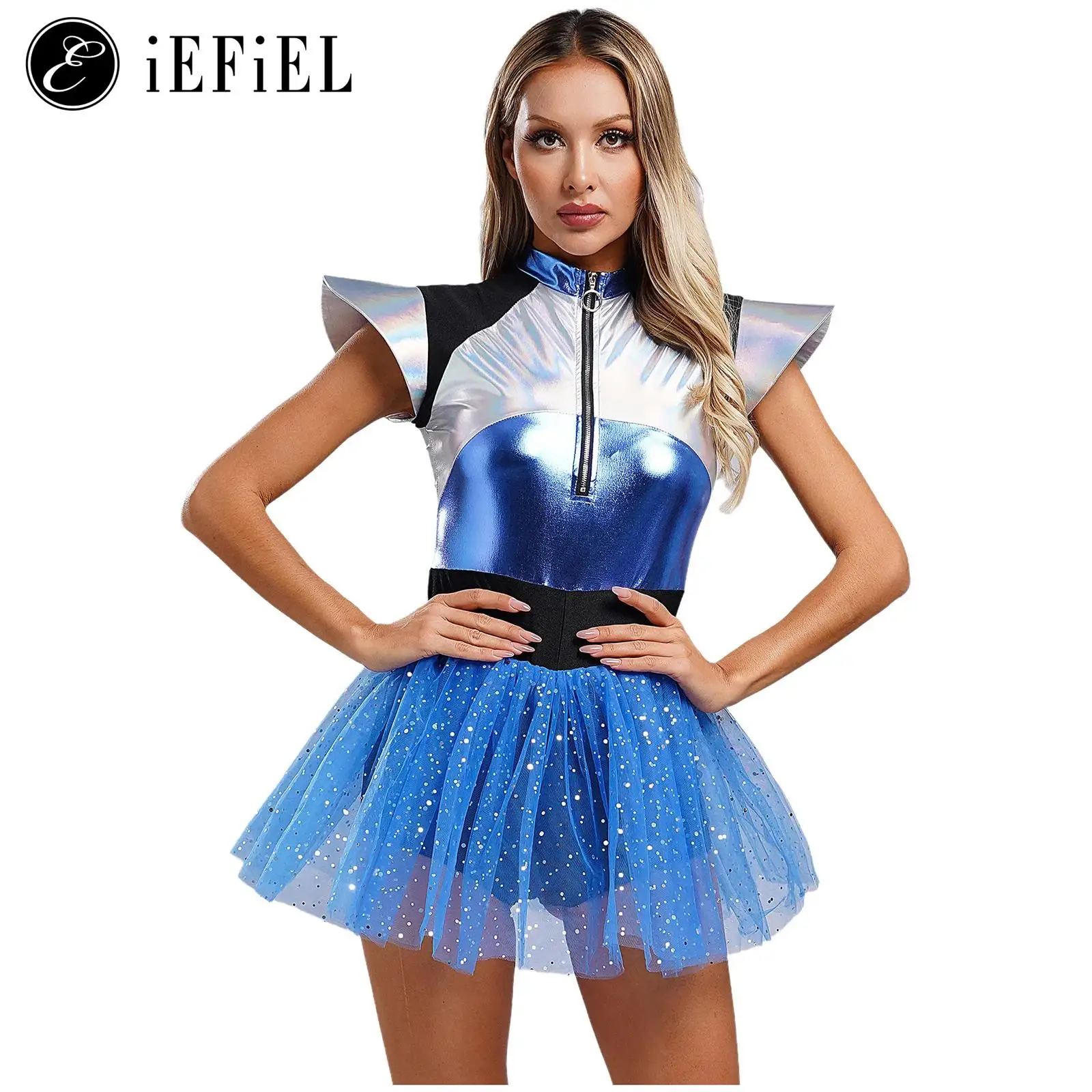 Woman-s-Outerspace-Astronaut-Alien-Robot-Cosplay-Costume-Metallic-Cap ...