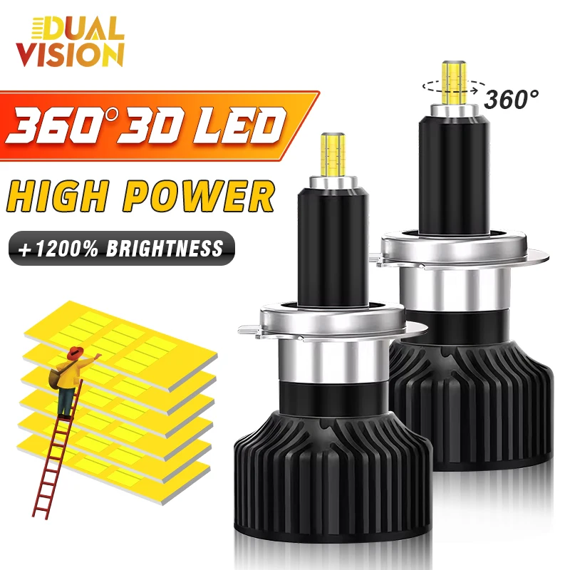 H7 H11 Led 3D 360 Headlights High Power 300W 30000LM Canbus H1 H8 HB3 ...