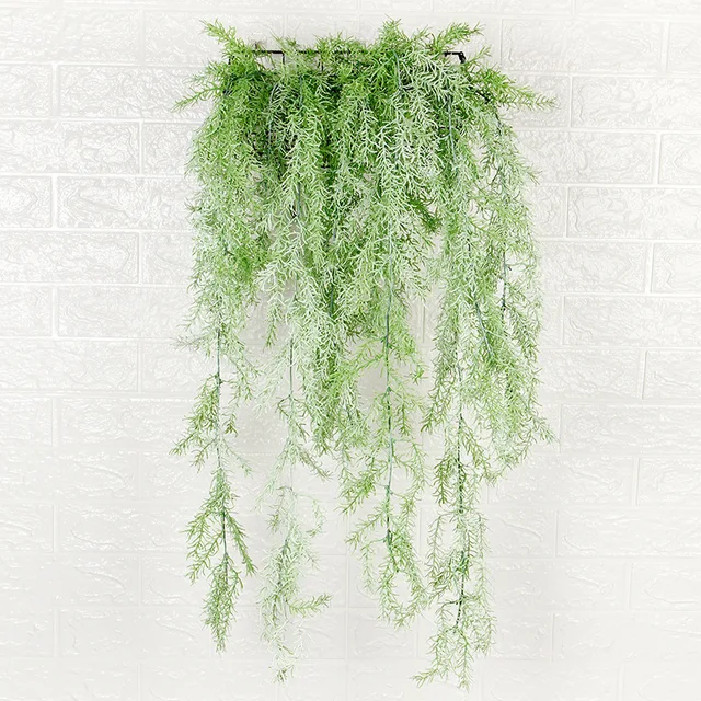 105CM Pine Needle Artificial Leaf Wall Hanging Flower Hanging ...