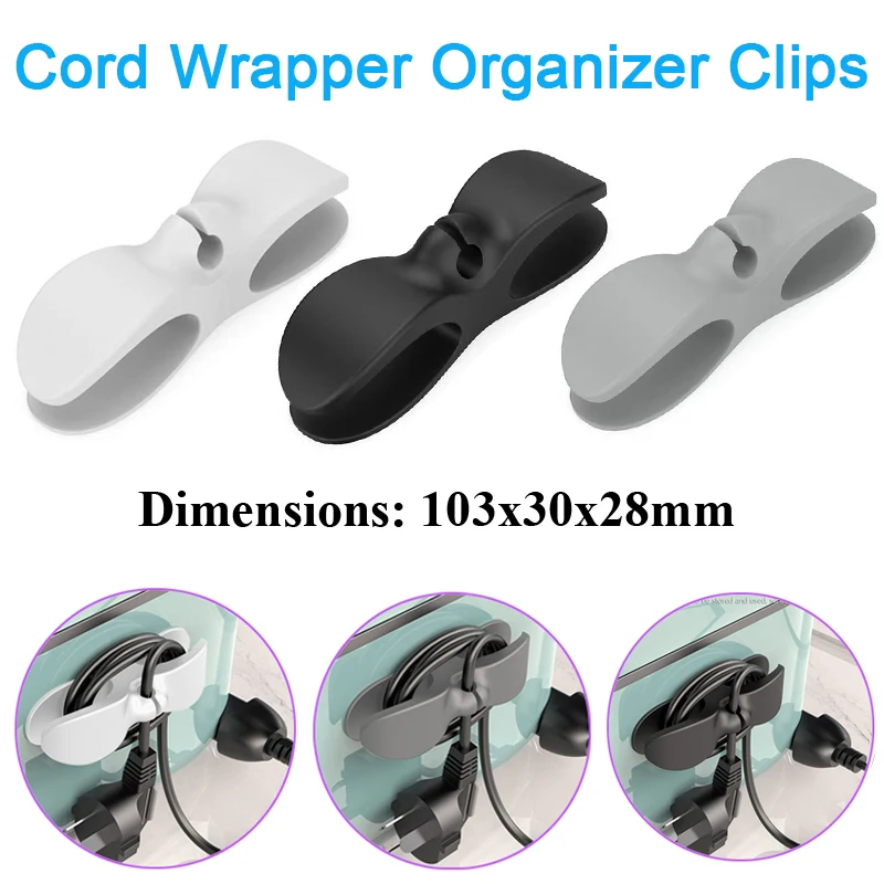 Cozinha-Cord-Wrapper-Organizador-Cord-Winder-Cable-Management-Clips ...