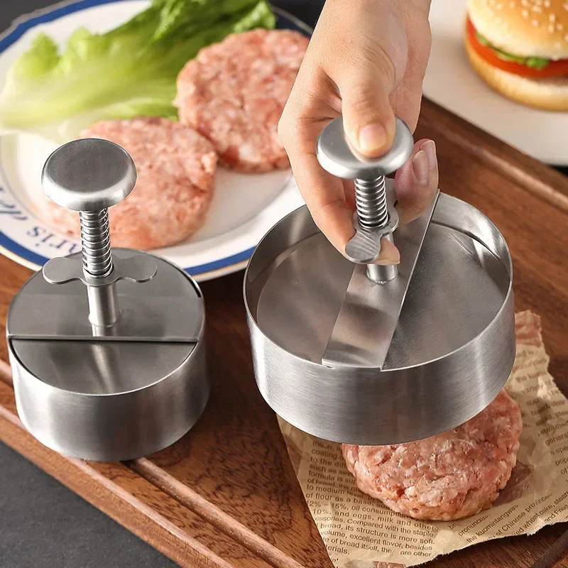 304-Stainless-Steel-Hamburger-Smasher-Patty-Maker-Beef-Burger-Mold-de ...