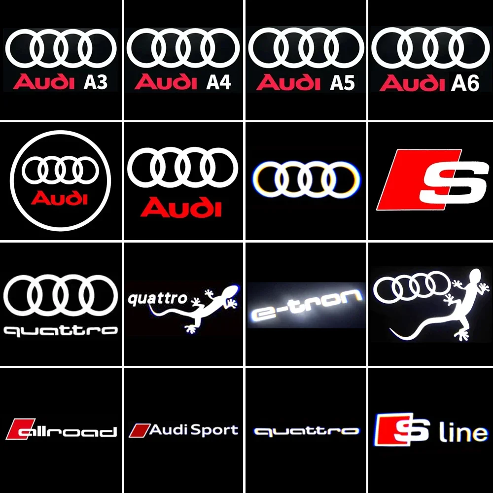 AUDI Led Car Door Welcome Light For A5 A6 C5 C6 C7 A4 B5 B6 B7 B8 B9 A7 ...