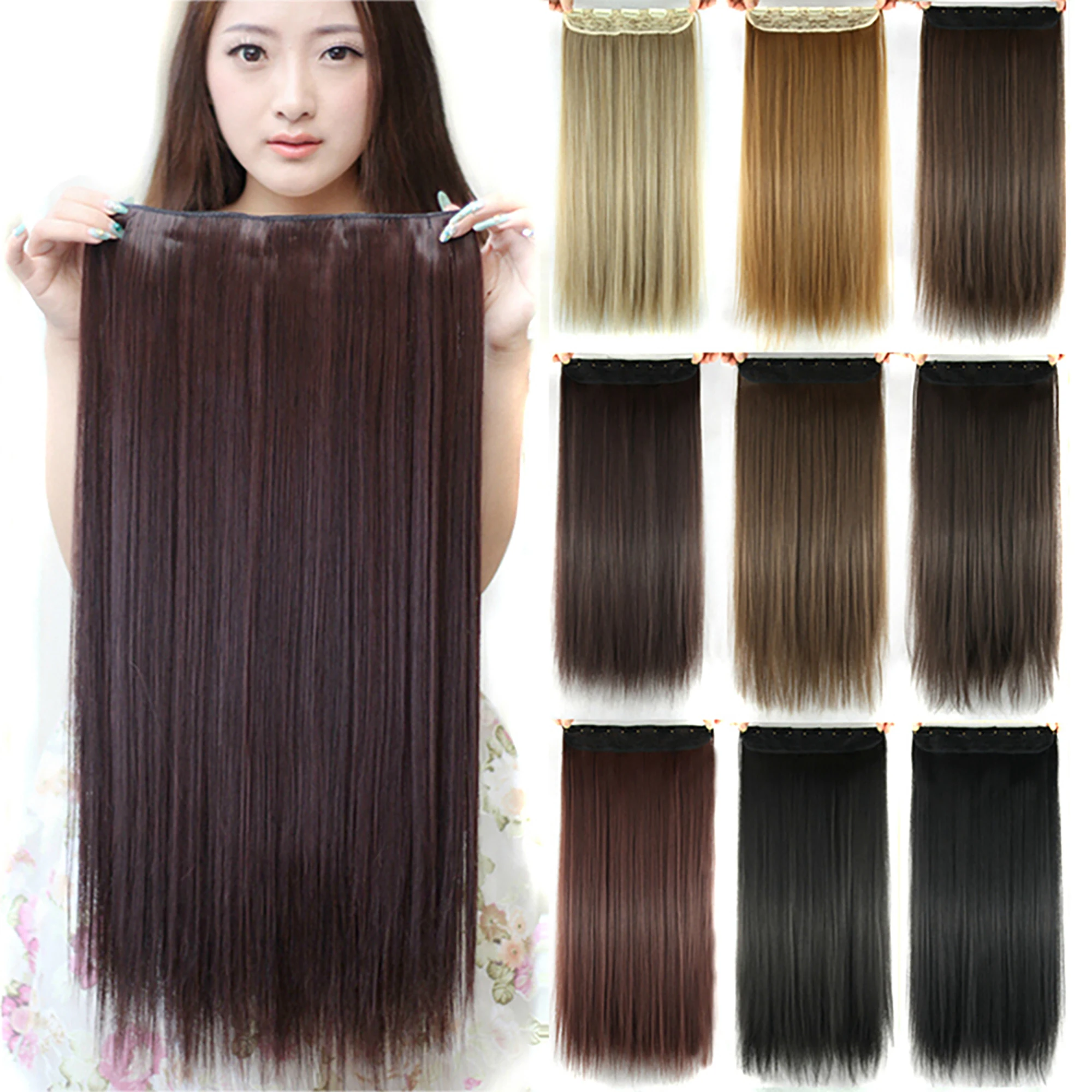 Soowee-28-160g-Long-Thick-Synthetic-Hair-Clip-In-Hair-Extension-One ...