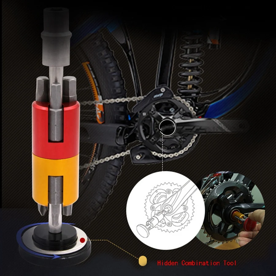 AA91 Aluminum Bike Bicycle Invisible Repair Tool Set Multi Portable Kit ...