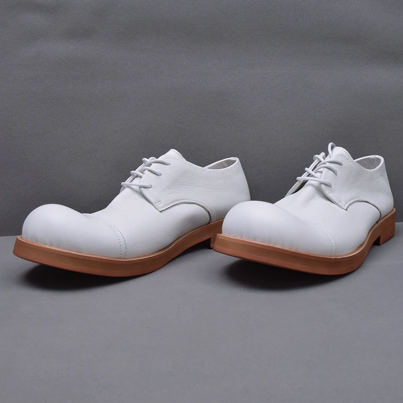 Low-Help-Men-s-Big-Scalp-Shoes-Round-Head-Thick-Bottom-Soft-Leather ...