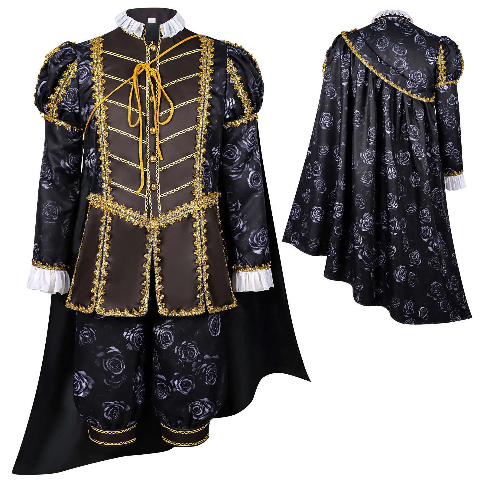 Unisex Cosplay Jacket Medieval Renaissance Noble King Prince Clothing ...