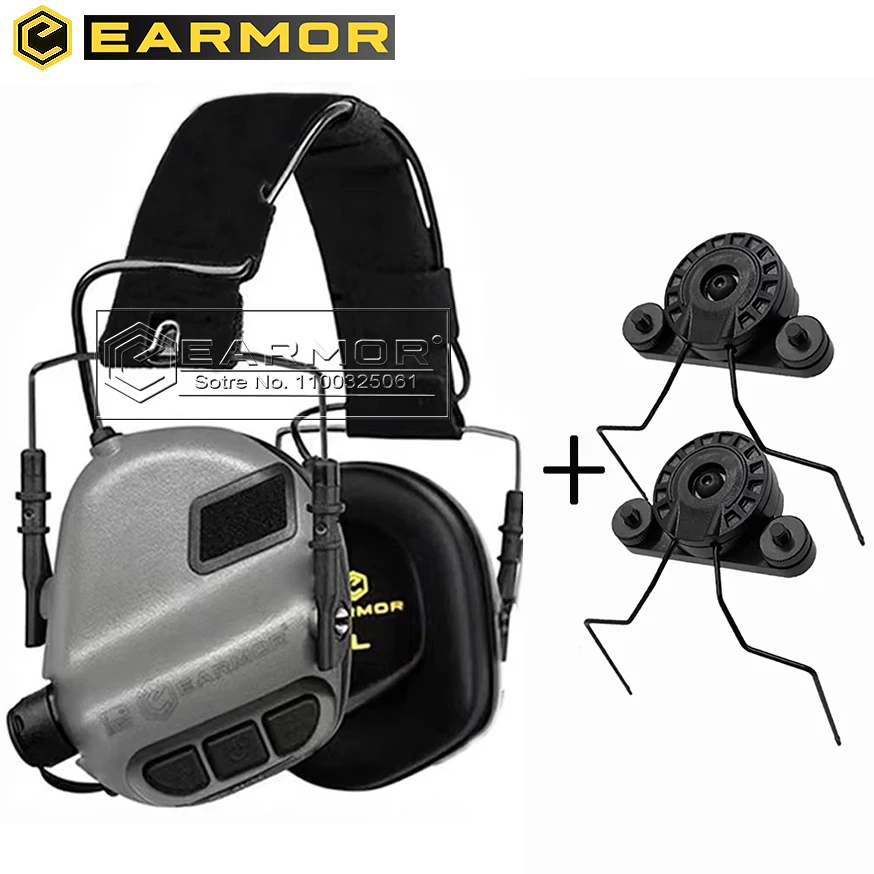 EARMOR Tactical Earbuds M31 Hunting Airsoft Headset & Exfil Rail ...