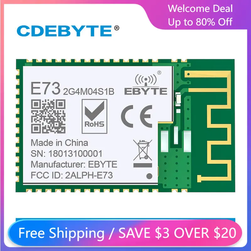 E73-2G4M04S1B-SMD-nRF52832-Chip-2-4Ghz-2-5mW-PCB-IoT-Uhf-Wireless ...