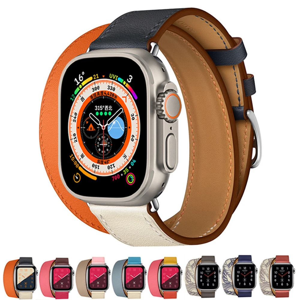 Double Tour For Apple watch band 44mm 45mm 41mm 42mm 40mm 49mm Genuine ...