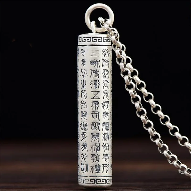 Shurangama Mantra Necklace | Mens Necklace Silver 925 | Pendant Top ...