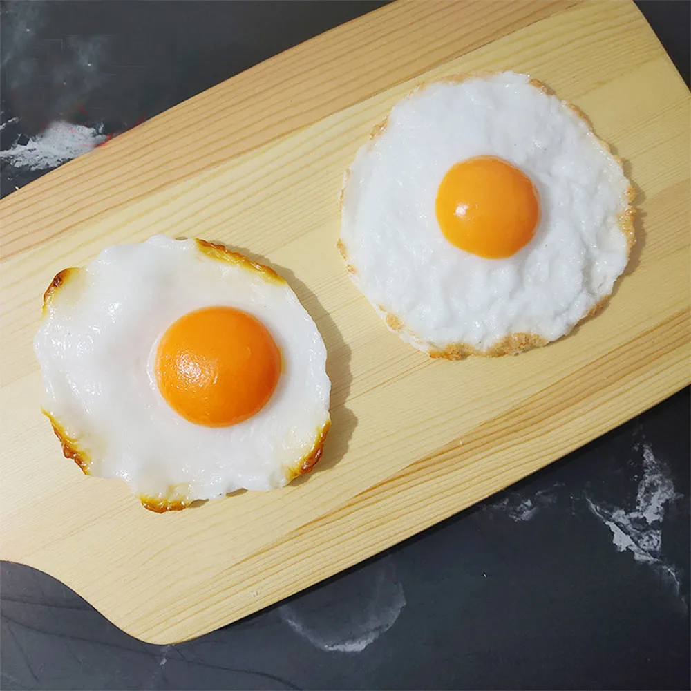Simulation Egg Fake Food Artificial Fried Egg Model Window Decor ...
