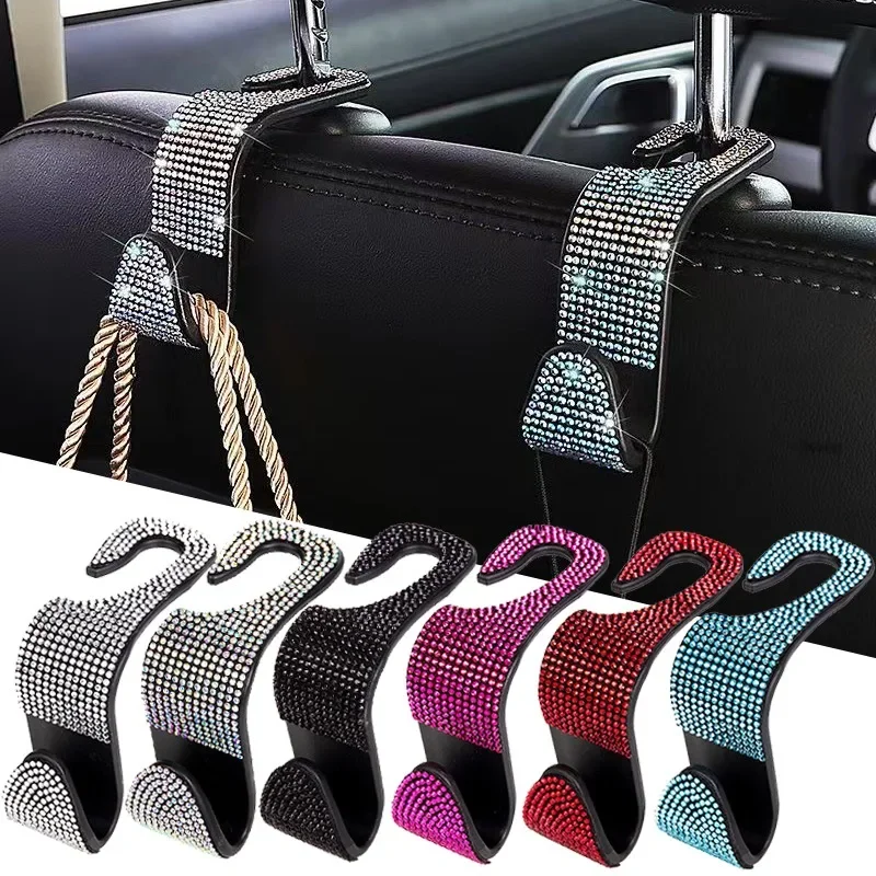 Car-Headrest-Hook-Organizer-Rhinestone-Universal-Auto-Seat-Back-Storage ...