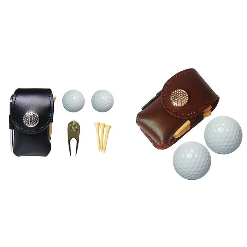 PU-Leather-Golf-Ball-Pouch-Bag-Holder-Pouch-Waist-Belt-Storage-Pocket ...