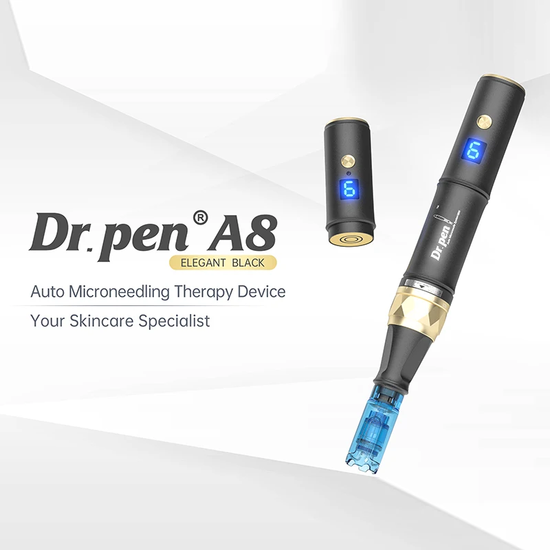 Dr. Pen Ultima Professional A8 With 12Pcs Cartridges Wireless MTS Auto Microneedling Mesotherapy ...