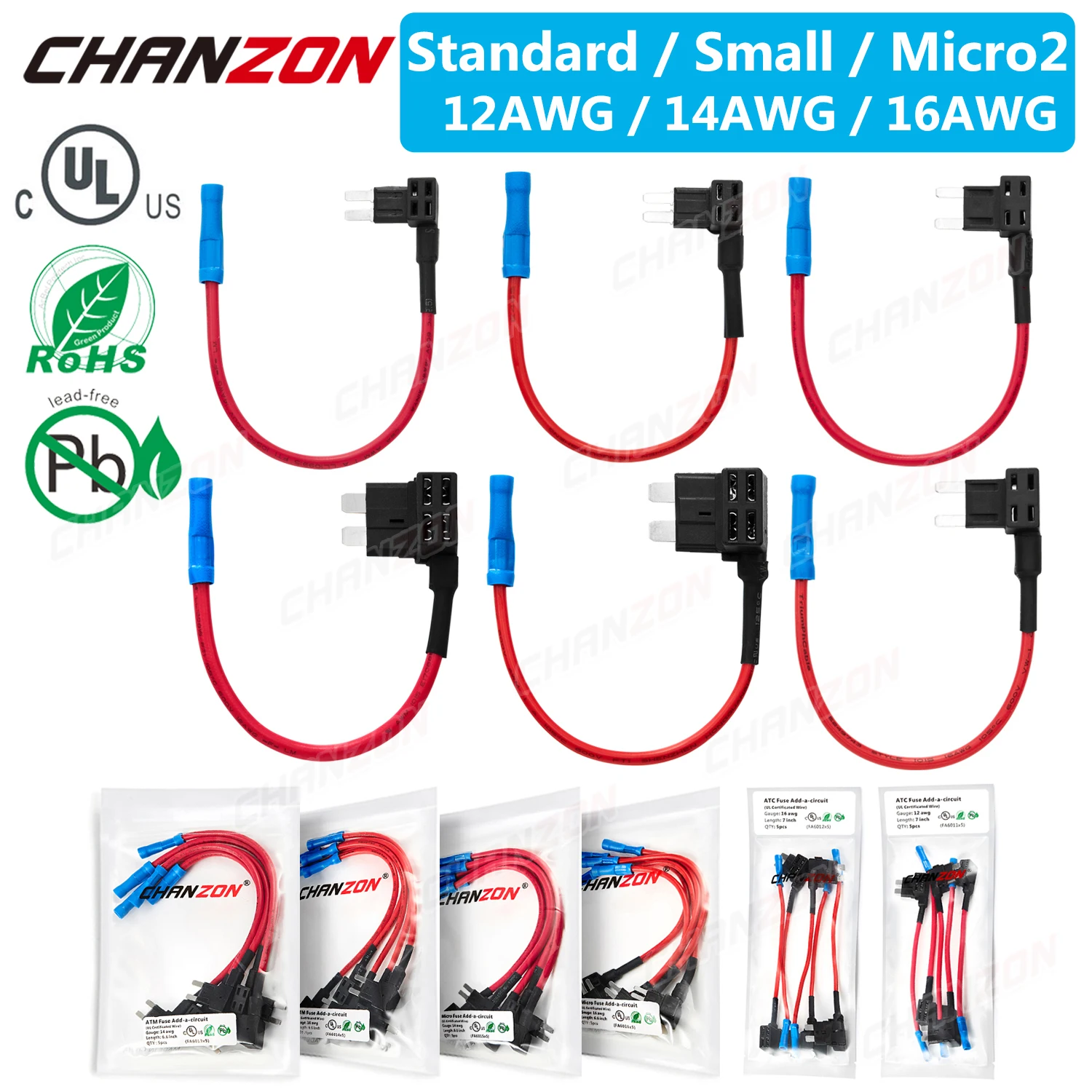 5pcs-Car-Auto-Dual-Fuse-Block-Holder-Tap-Adapter-ATC-ATM-Small-Micro2 ...