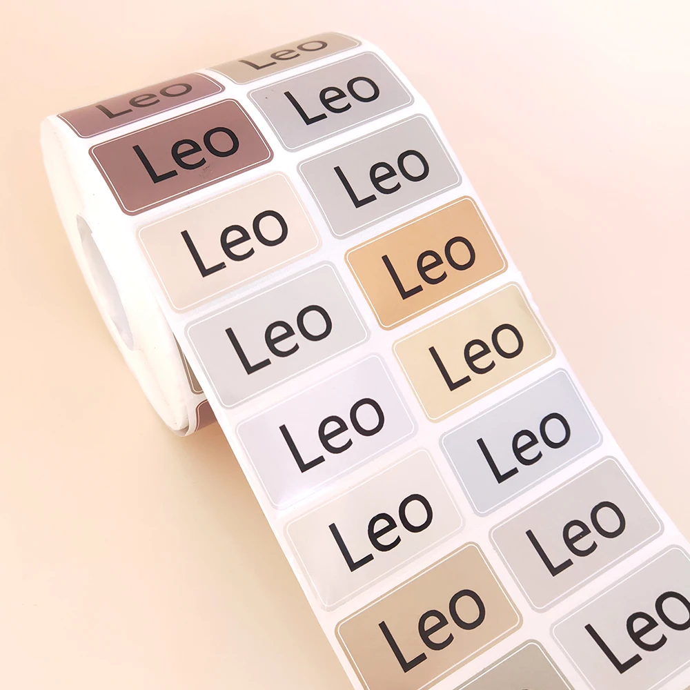 Personalized-Macaroon-Name-Sticker-Custom-Colorful-Tag-Cartoon ...