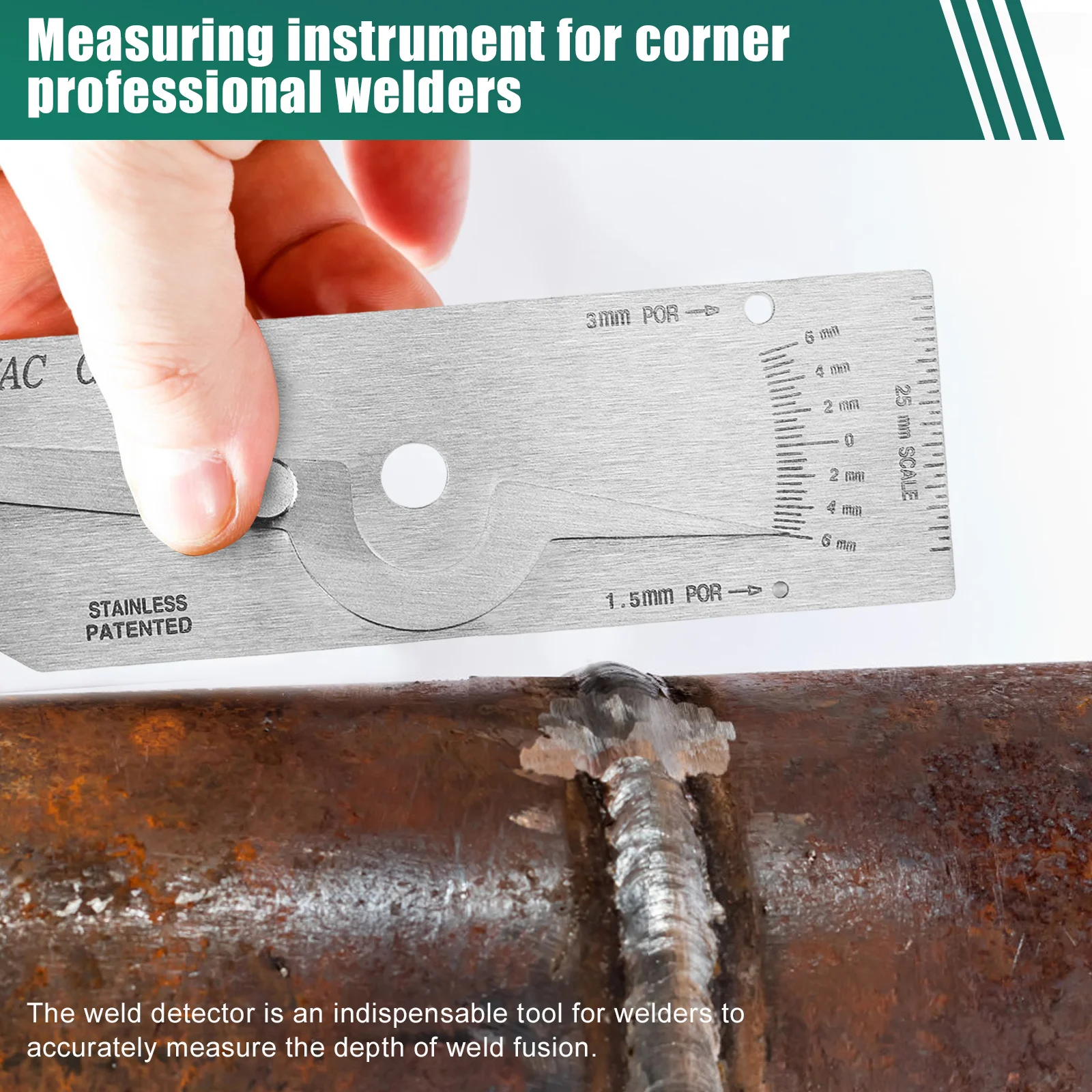 Welding Inspection Gauge Stainless Steel Fillet Weld Testing Gauge ...