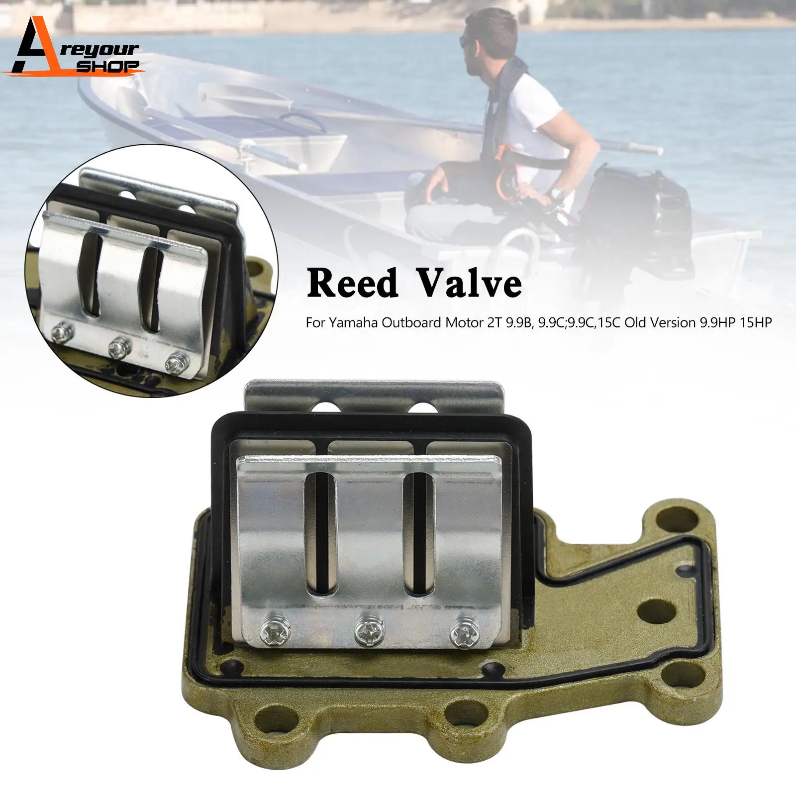 Areyourshop-6E8-13610-01-Reed-Valve-Assy-for-Yamaha-Outboard-Motor-2T-9 ...
