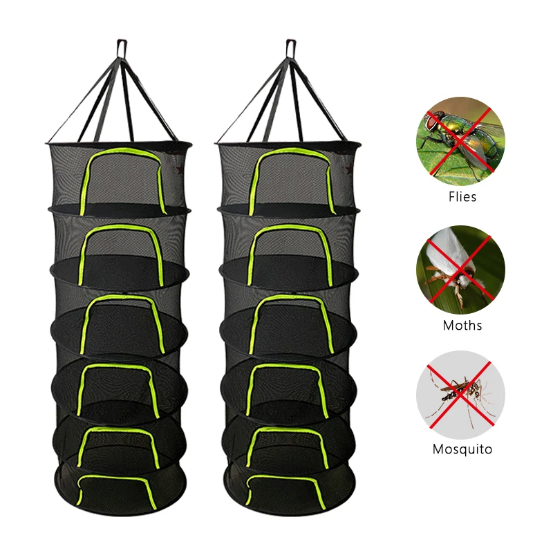 2-4-6-Layers-Drying-Net-for-Herbs-Hanging-Basket-Folding-Dry-Rack-Herb ...