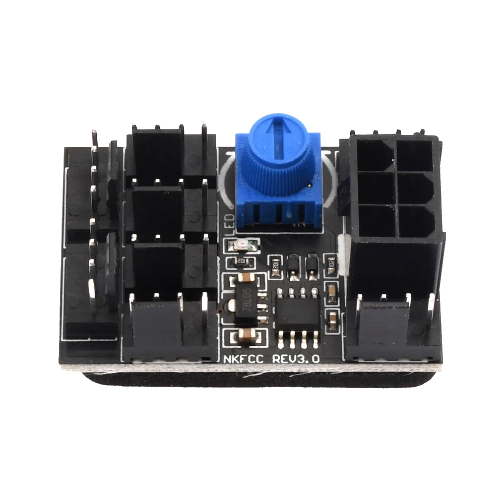 3-Pin-4-Pin-Fan-Adapter-PWM-PC-Chassis-Cooling-Fan-Hub-8-Way-Splitter ...