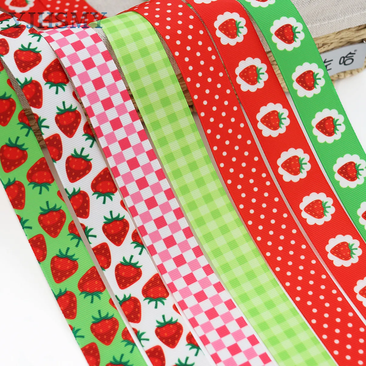 Strawberry Ribbon Summer Ribbon Fruit Printed Grosgrain Ribbon for ...