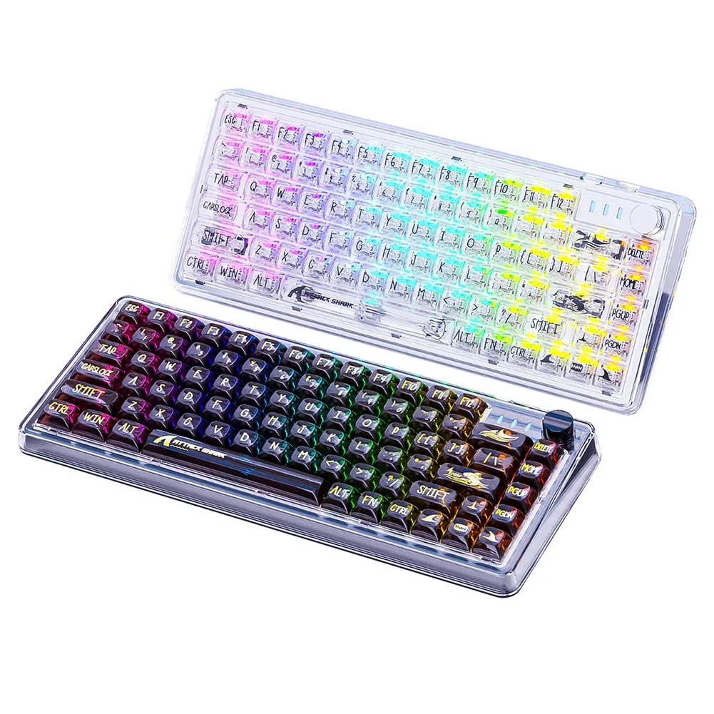 K75-RGB-USB-Wired-Mechanical-Keyboard-Transparent-87-Keys-Hot-Swappable ...