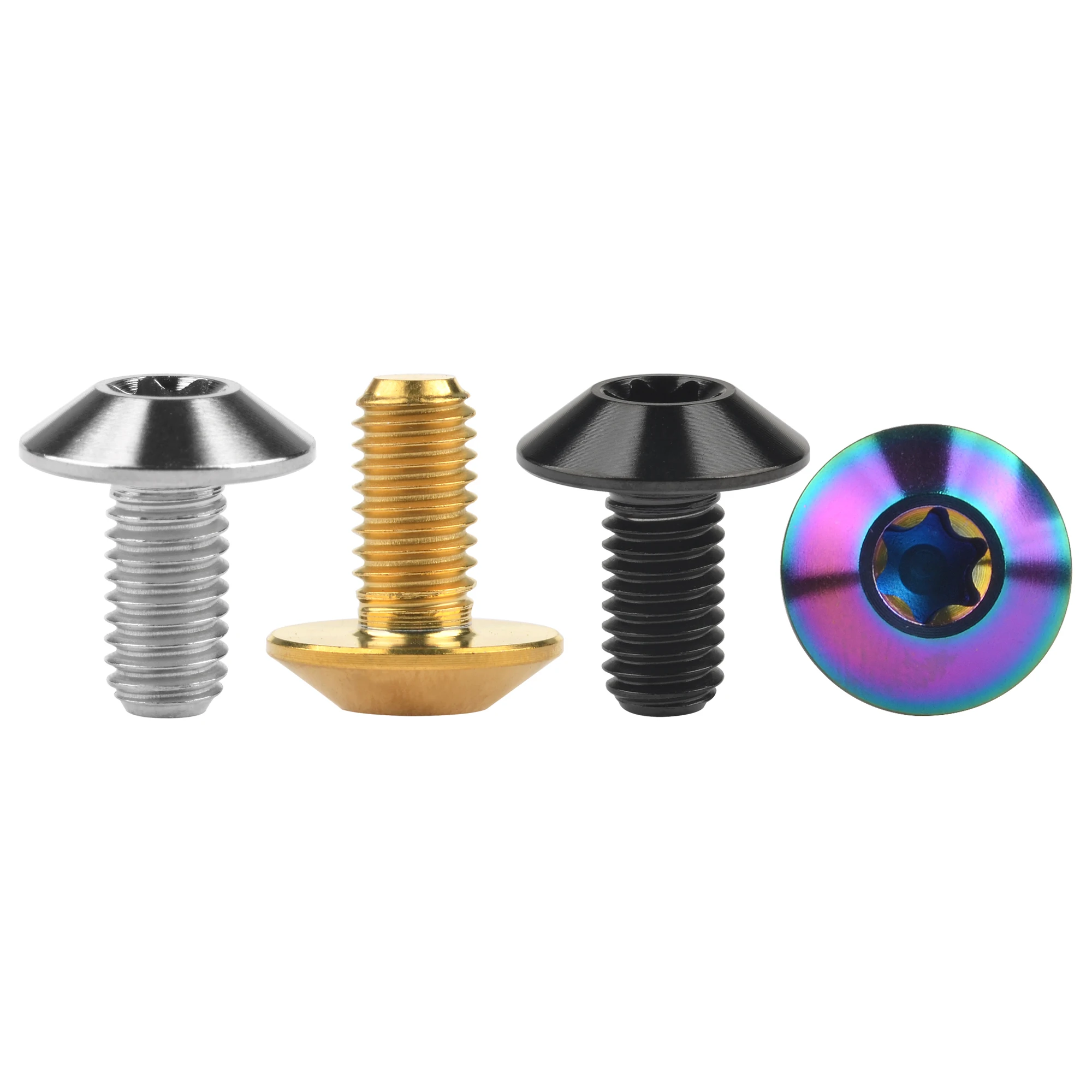Xingxi-5pcs-Titanium-Ti-M6-X-12-15-20mm-Button-Torx-Head-Bolt-Screw-For ...