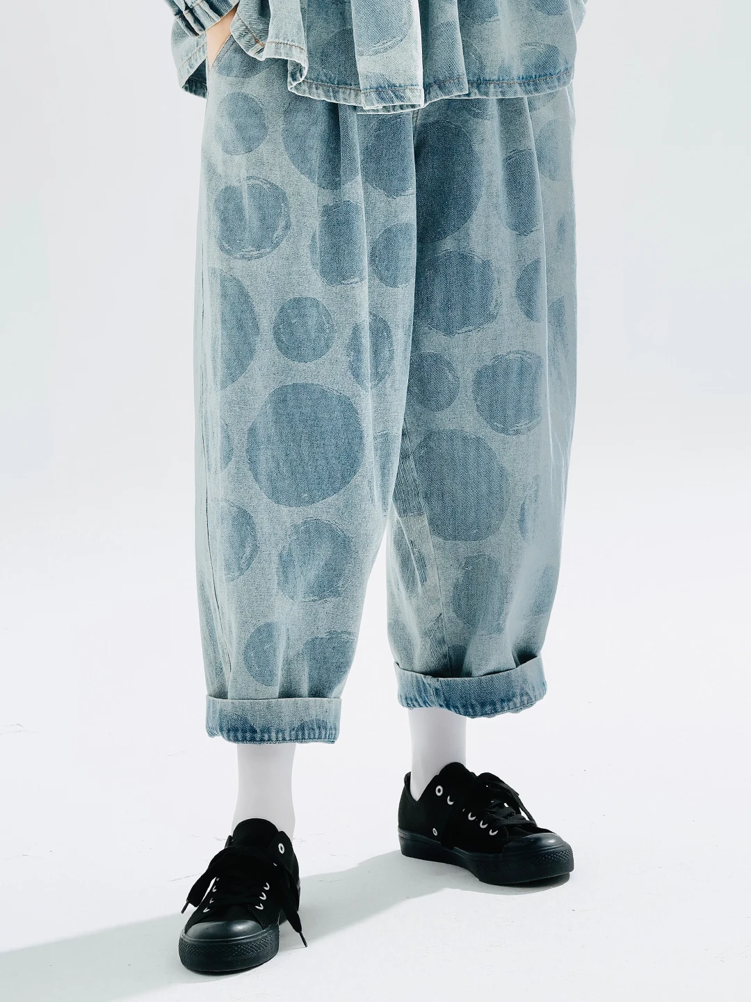 imakokoni 2023 Autumn Original design Pure cotton printed denim radish ...