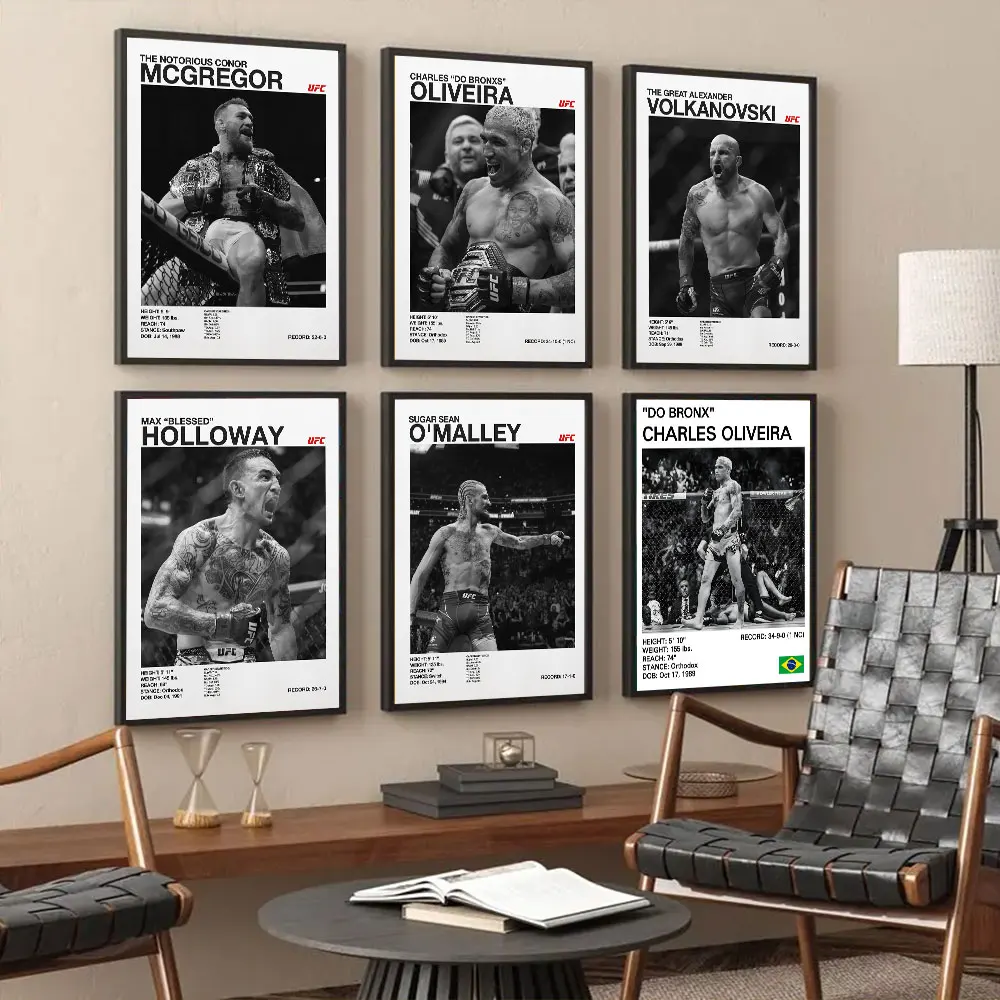 Schwarz-wei-U-Ultimate-Fighting-Championship-UFC-Poster-Leinwanddruck ...