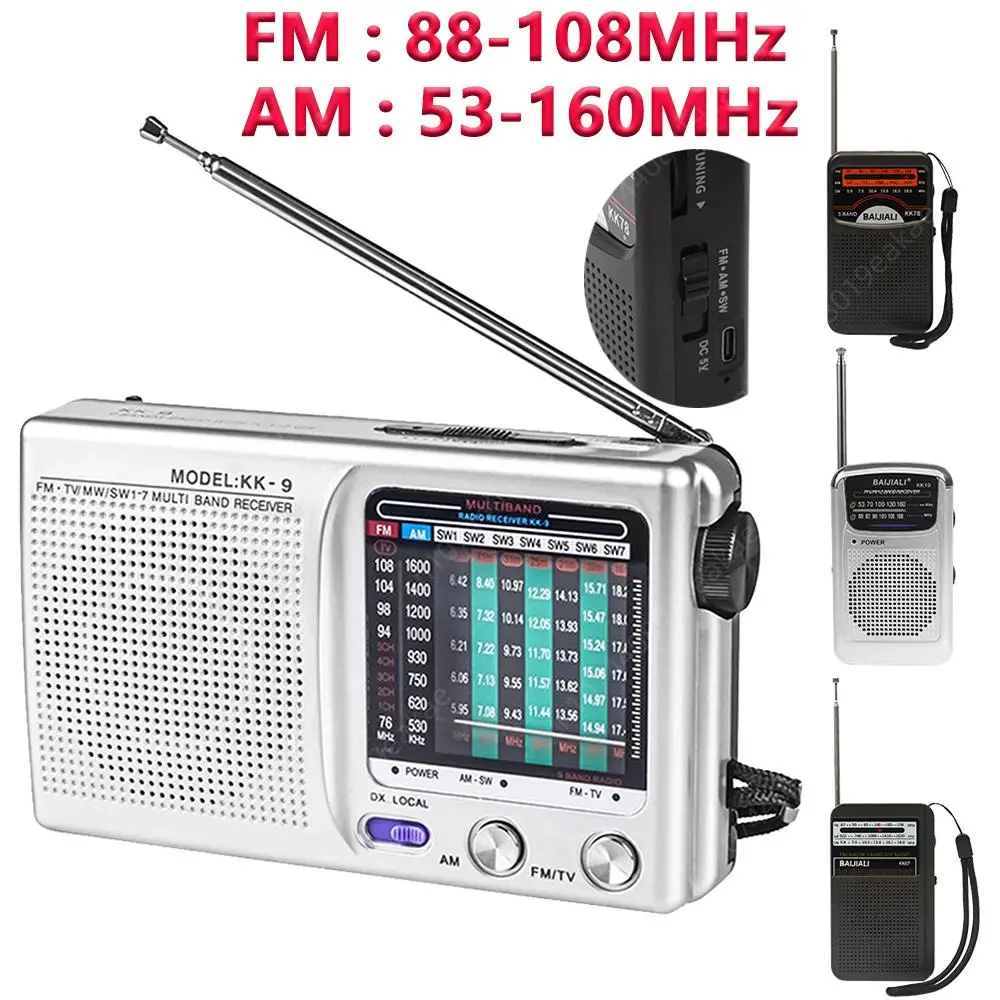 Digital-Radio-Built-in-Speaker-Portable-Mini-Radio-SW-AM-FM-Battery ...
