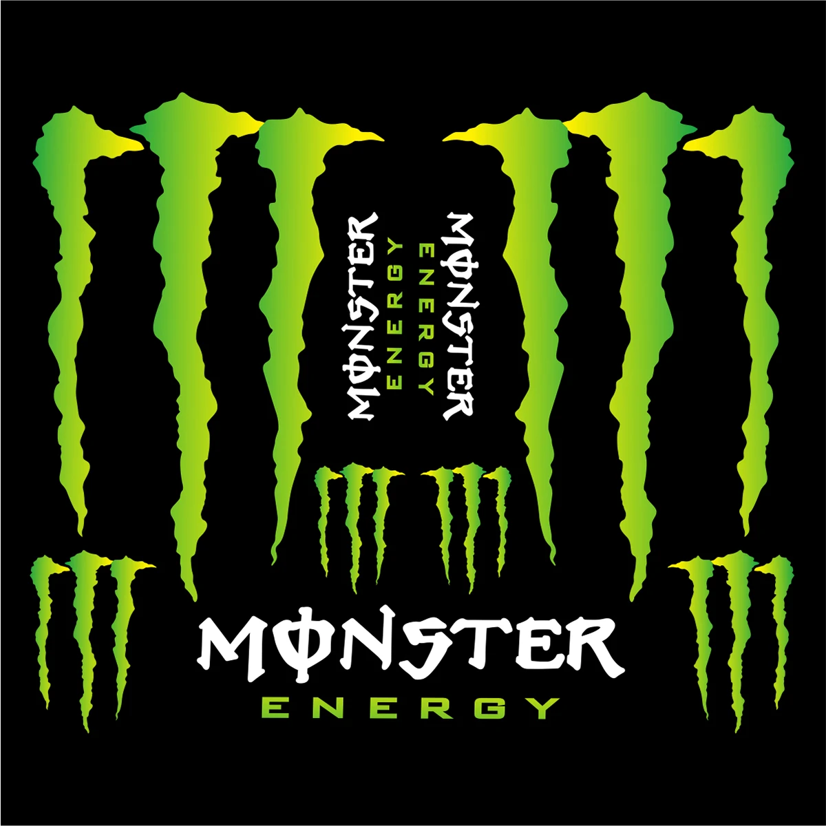 Green Monster Energy Logos