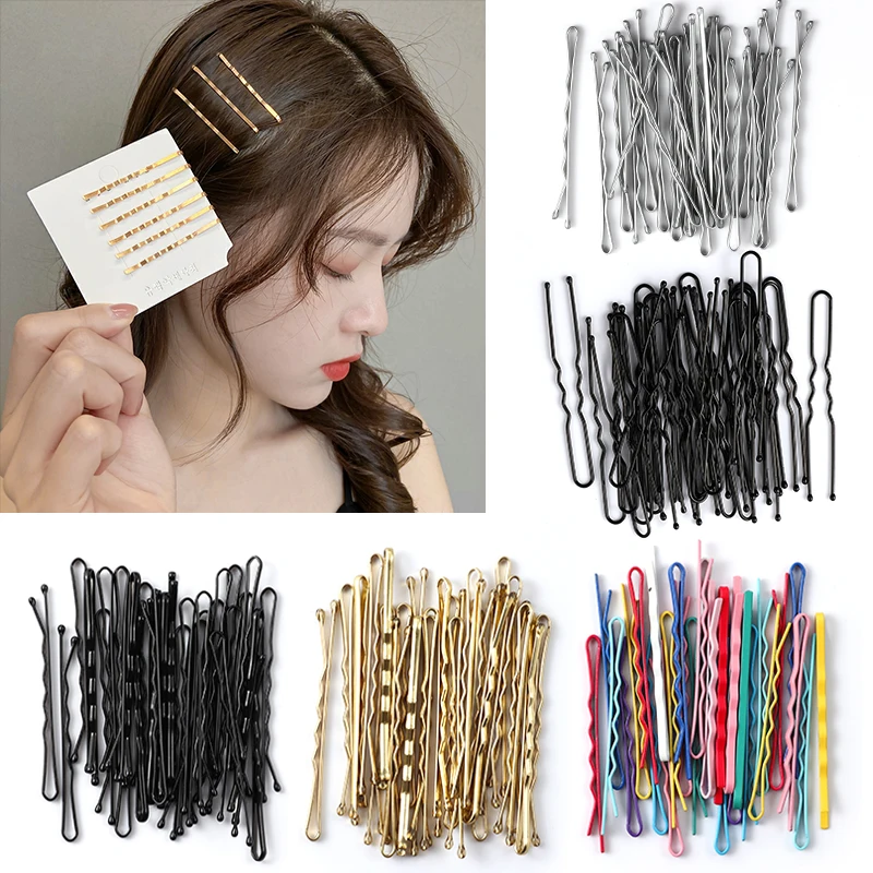 New 50pcs/set Hair Clips Girl Alloy Steel Clip Side Clip Hair ...