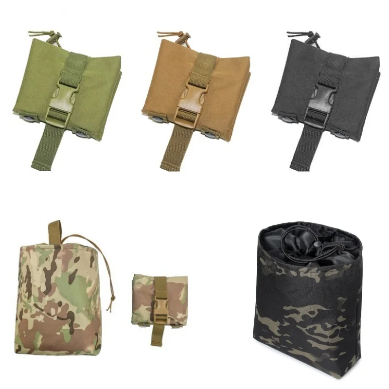 Folding Molle Tactical Magazine Dump Drop Pouch Hunting Military ...