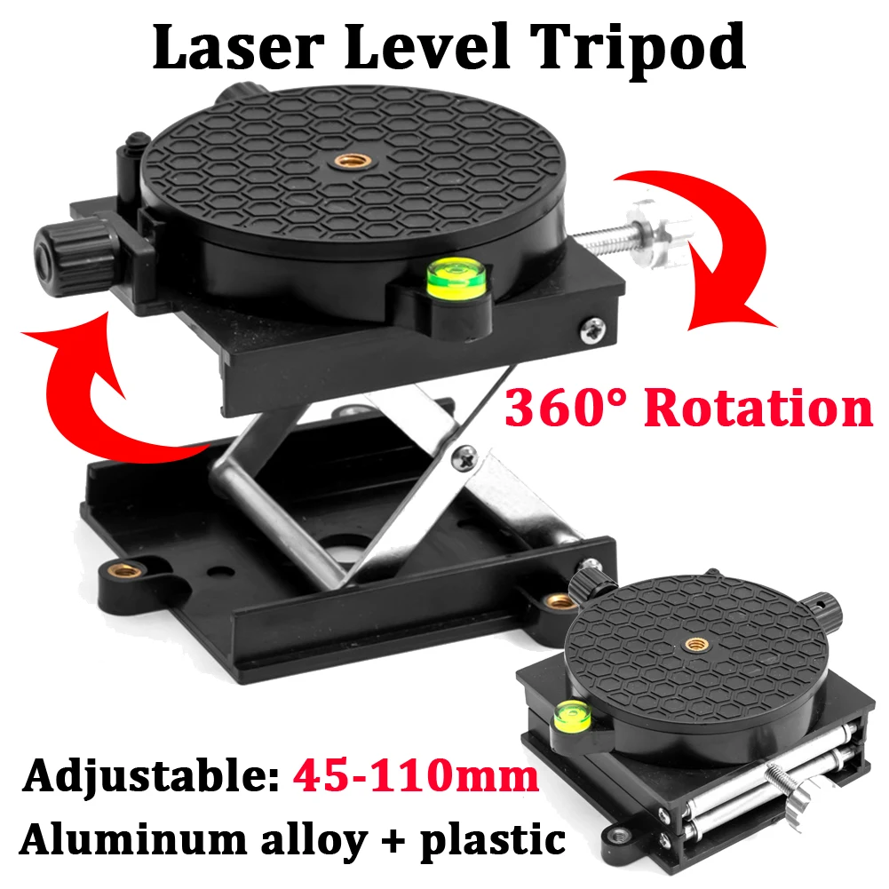 Aluminium Alloy Laser Level Tripod Bracket 360° Rotation Table Lifting ...