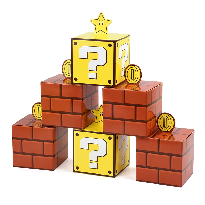 6Pcs-Question-Blocks-Gift-Box-Kids-Video-Game-Theme-Birthday-Party ...