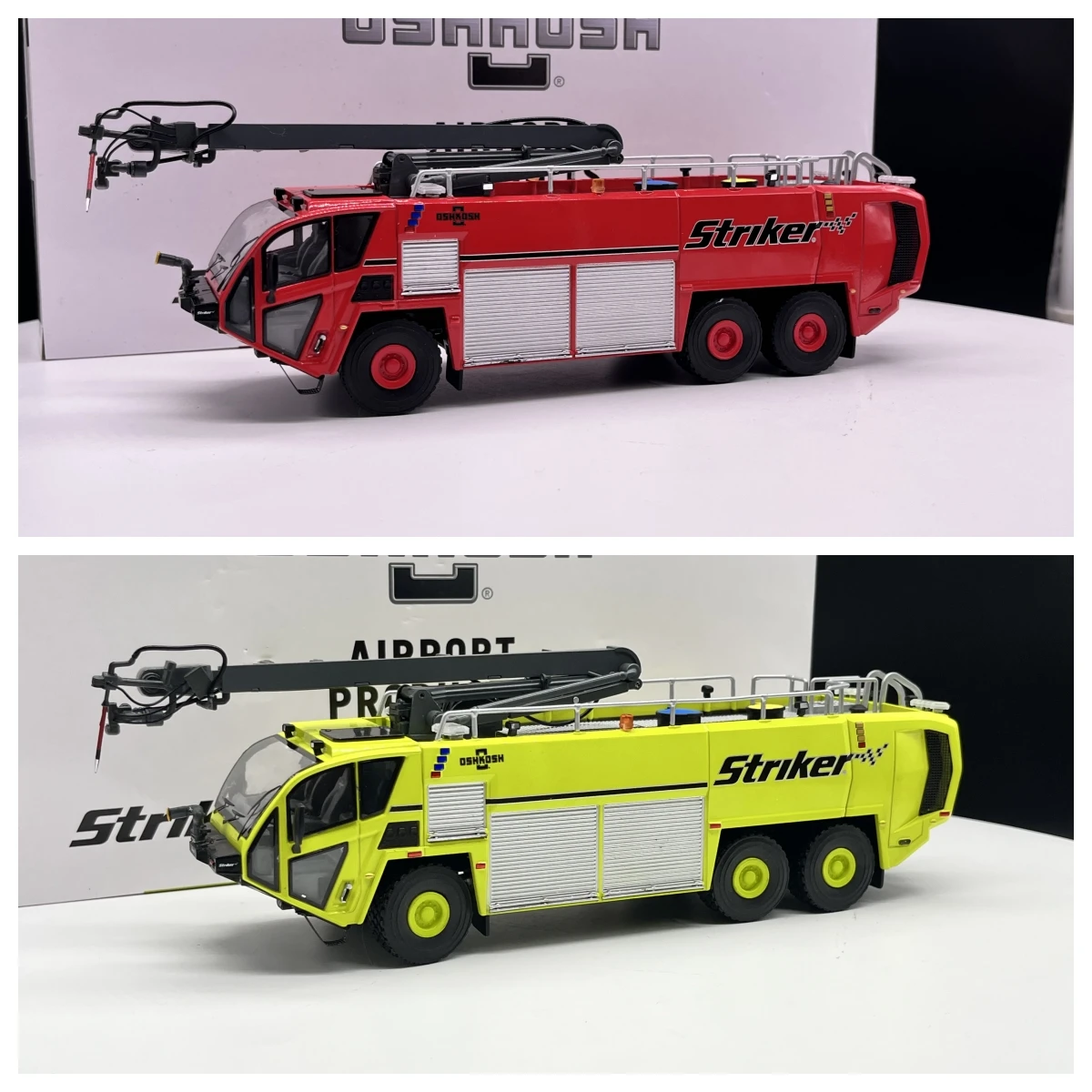 1/50 OSHKOSH Striker 6×6 Airport Fire Truck Diecast Model Toys Car
