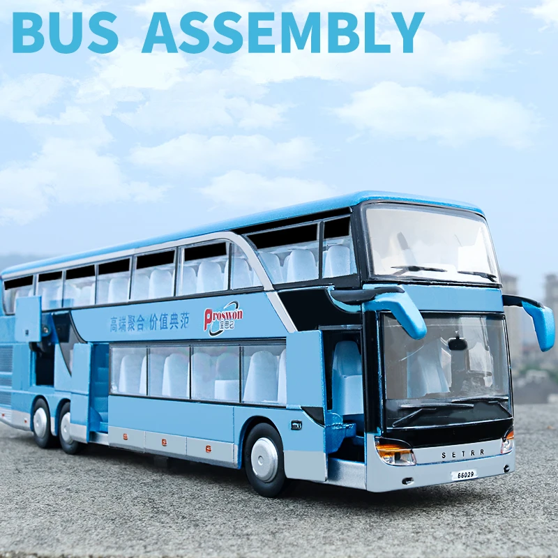 Electric-Tourist-Toy-Traffic-Bus-Alloy-Passenger-Car-Model-Diecast ...