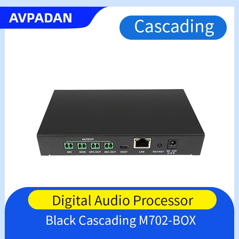 Digital-Audio-Processor-PoE-Cascading-Omnidirectional-M702-microphone-Speaker-BOX-Tools ...