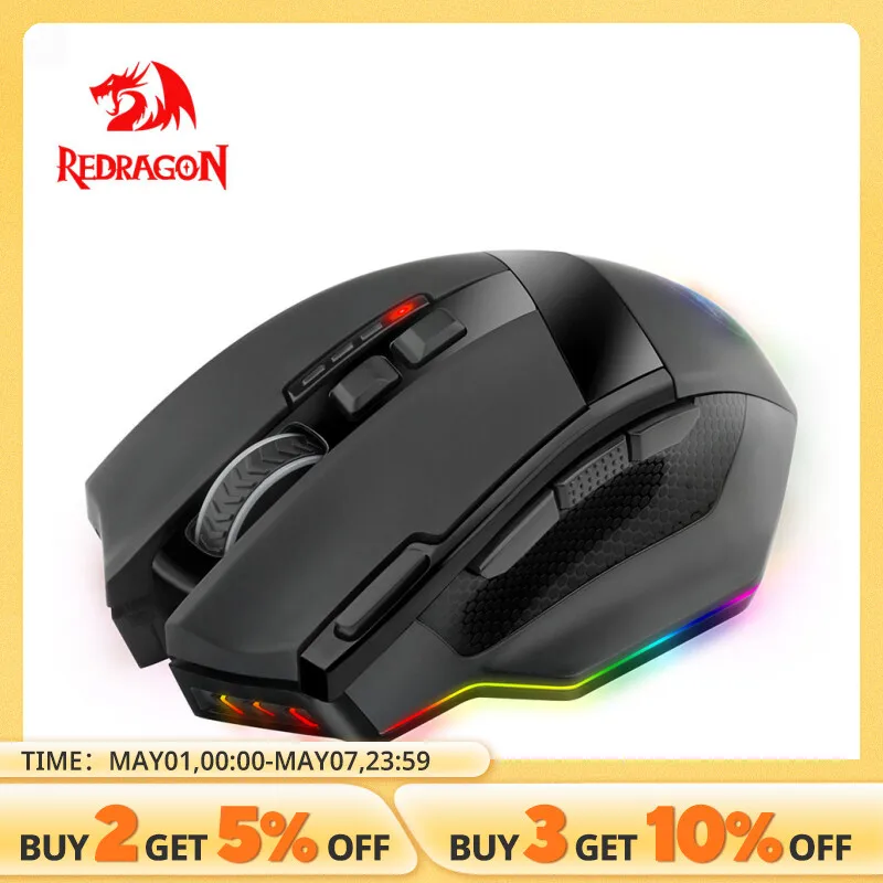 REDRAGON-Sniper-Pro-M801P-RGB-USB-2-4G-Wireless-Gaming-Mouse-16400DPI ...