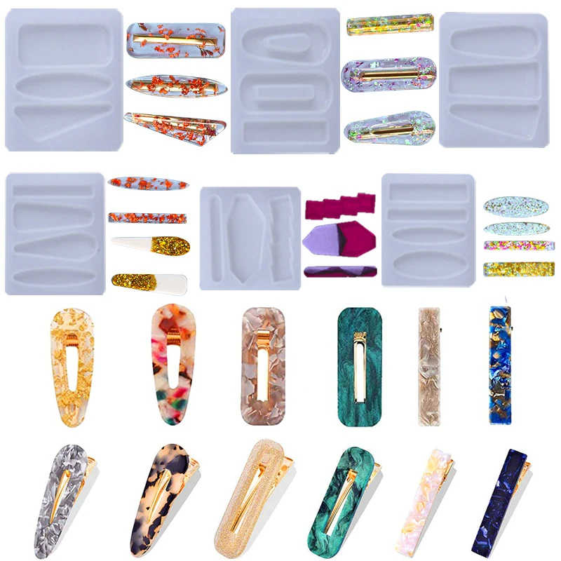 DIY Hair Pin Silicone Resin Mold for Hair Pin Pendant Making Hair Clip ...