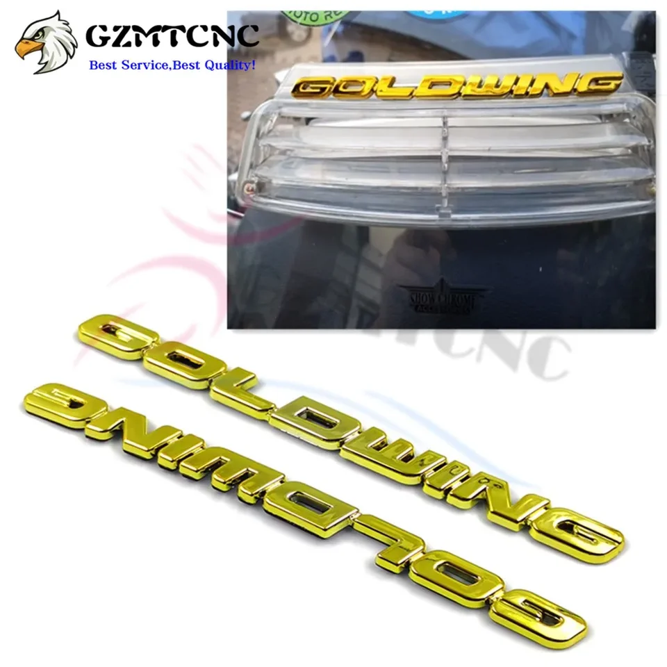 3D Motorcycle Emblem Honda Goldwing 3D Logo Badge Decal - Gold Emblem ...