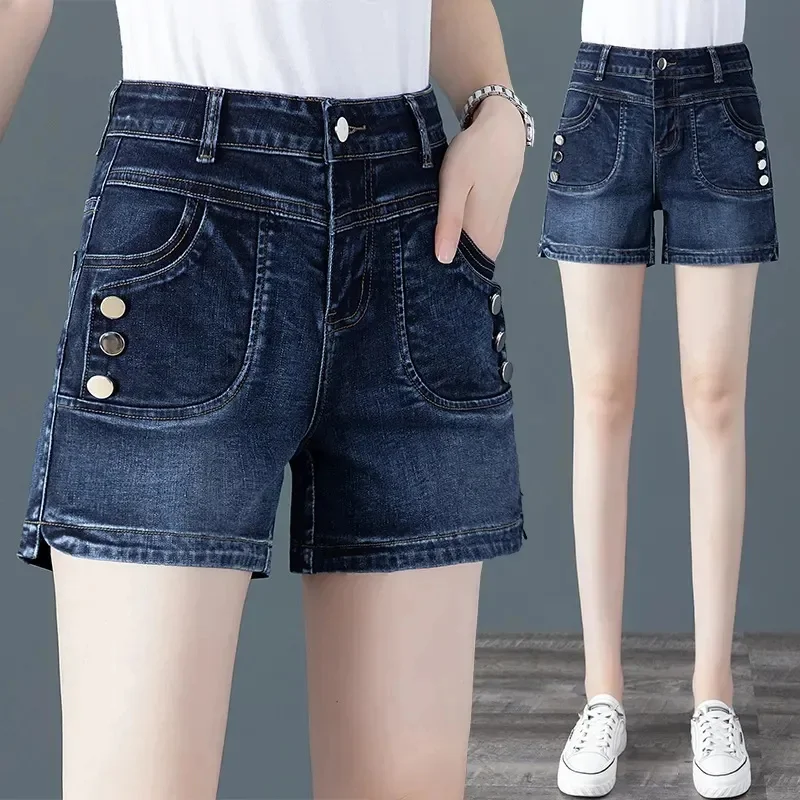 High-waisted-Denim-Shorts-For-women-s-2024-New-Summer-All-match-Fashion ...