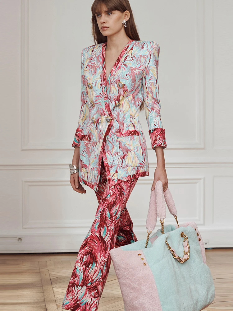 HIGH-STREET-Newest-2024-Designer-Runway-Suit-Set-Women-s-3-4-Sleeve ...