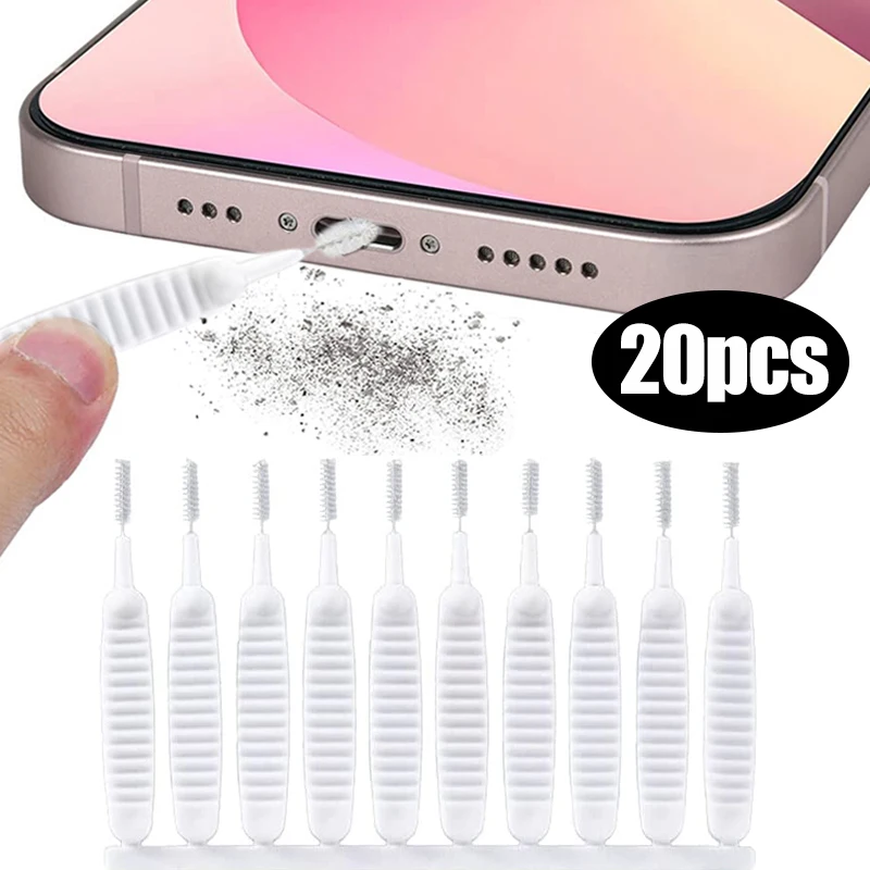 1/20Pcs Mini Cleaning Brush Mobile Phone Hole Cleaner Multifunctional ...