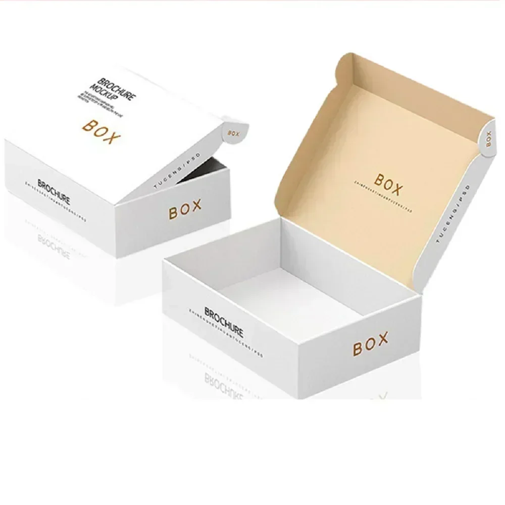 White-Cardboard-Kraft-Paper-Packing-Corrugated-Box-Express-Packaging ...