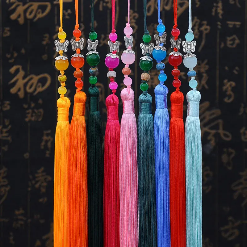 1PC-Fan-Tassel-Silk-Tassels-fringe-with-Hanging-Rope-Butterfly-Fan ...