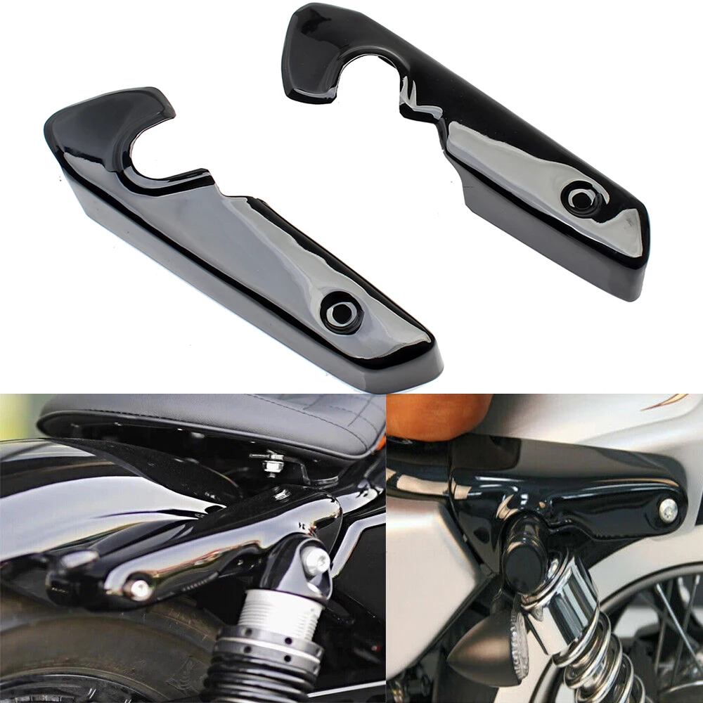 Motorcycle-Gloss-Black-Short-Rear-Fender-Mudguard-Support-Bracket-For ...